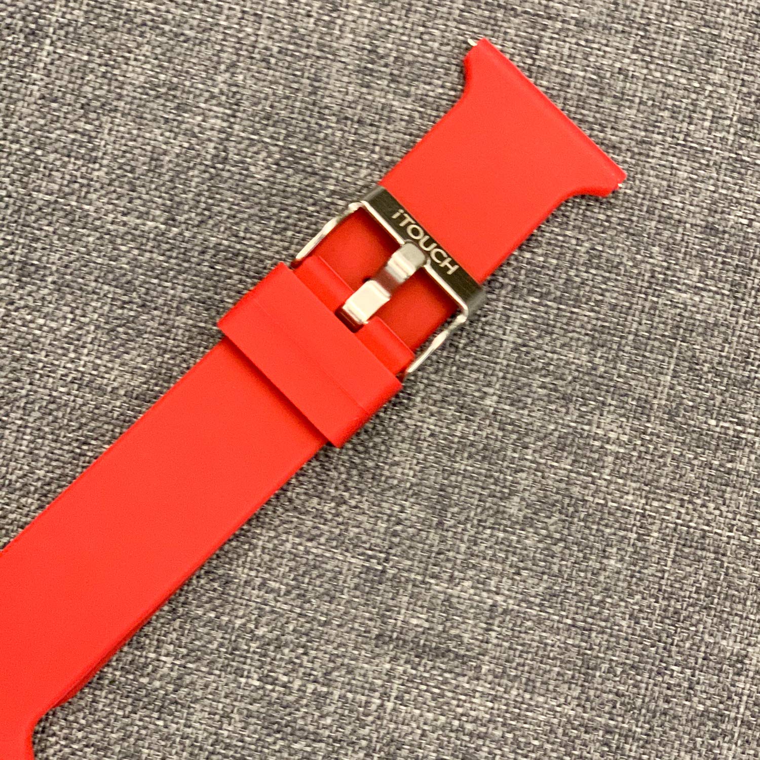 iTouch Sport Solid Silicone Smartwatch Straps, Replacement Smartwatch Straps, Solid Silicone Straps for Smartwatches, Compatible ONLY with The iTouch Sport Smartwatch (Red)