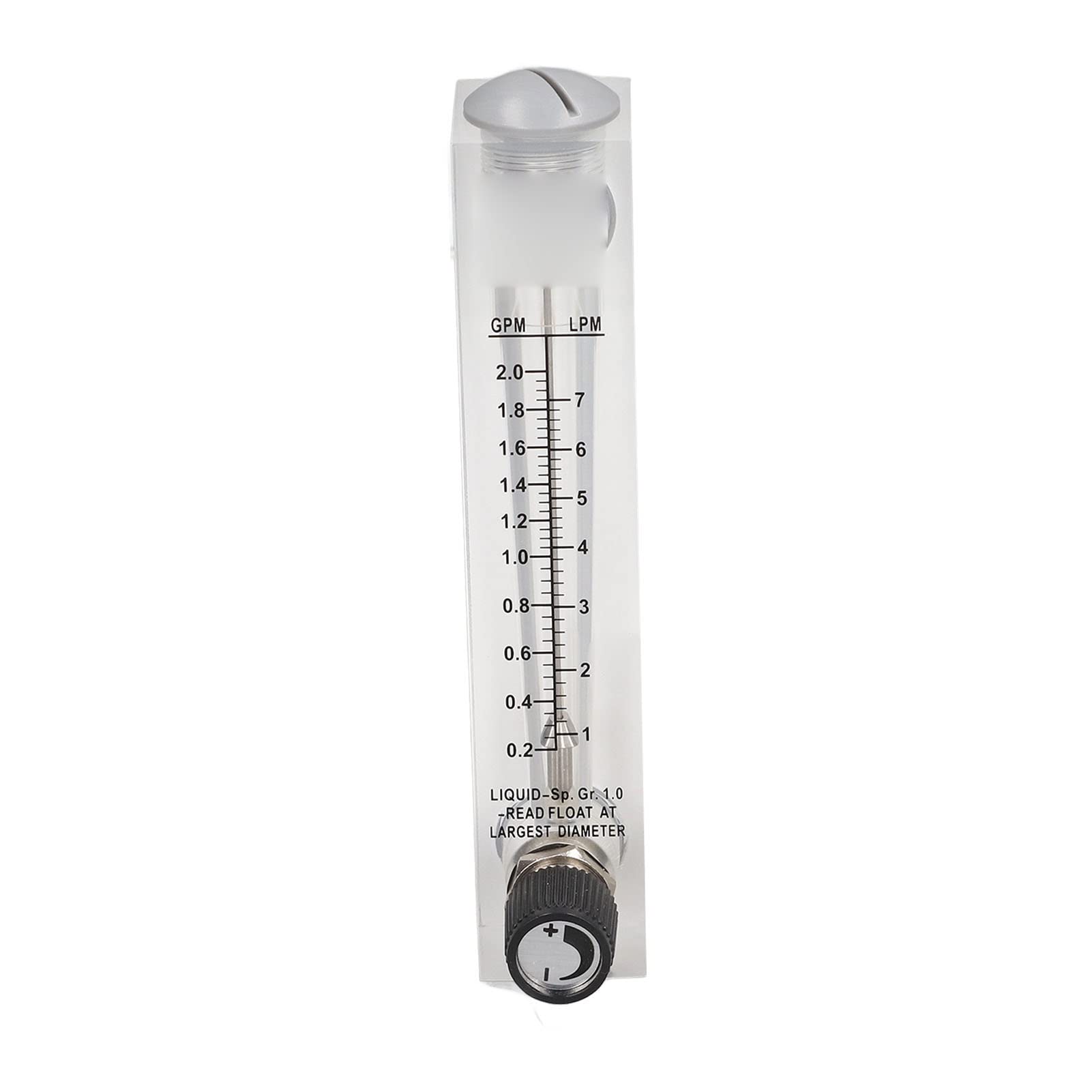 Water Meter 1/2in Male Thread and 1/4in Female Thread Panel Mount Type Flowmeter for PVC Pipe