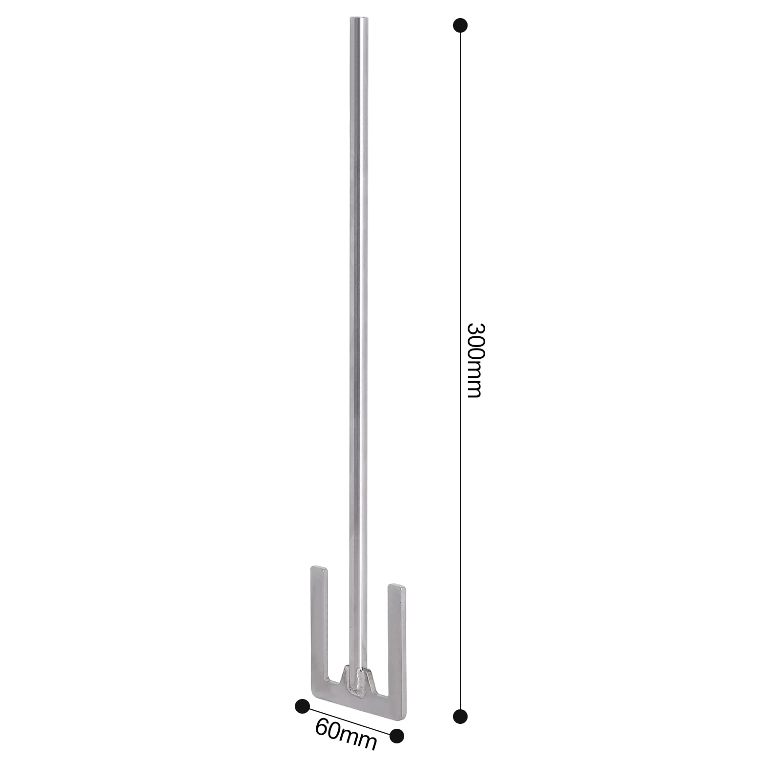 YUCHENGTECH Anchor Paddle Stirring Rod Stainless Steel Stirrer Stirring Paddle Electric Overhead Stirring Rod Stainless Steel Stirrer (L 300mm Paddle Width 60mm)