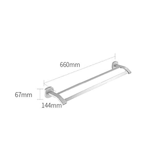 JJZXD Space Aluminum Frame Bathroom Rack Wall Hanging Towel Rack Hook Towel Rack Toilet Rack