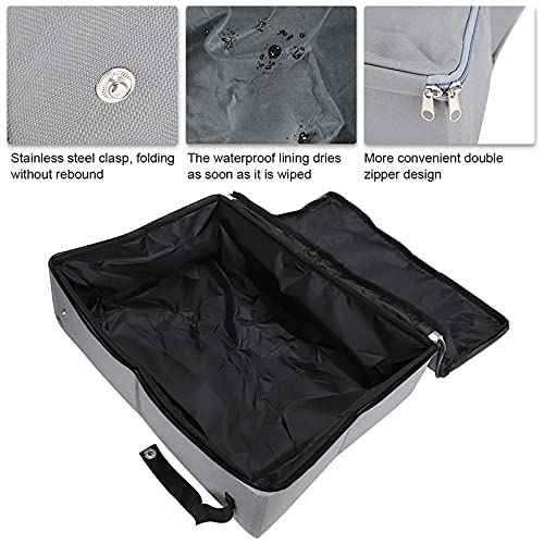 FAMKIT Waterproof Folding Cat Litter Box Portable HomeOutdoor Camping Toilet with Cover Easy Sof