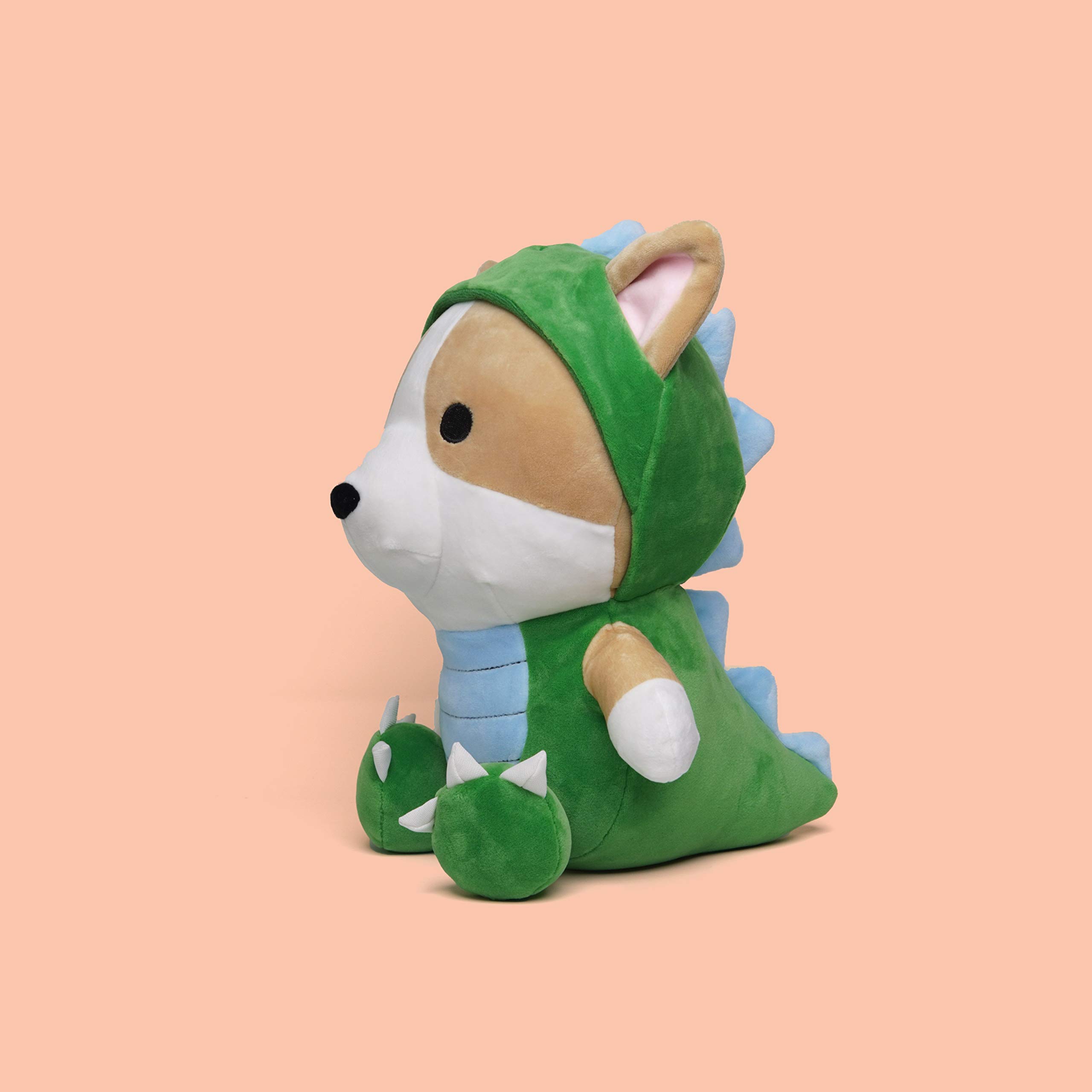 Avocatt Corgi Dino Plush Toy - 10 Inches Dinosaur Plushie Stuffed Animal - Hug and Cuddle with Squishy Soft Fabric and Stuffing - Cute T Rex Gift for Boys and Girls