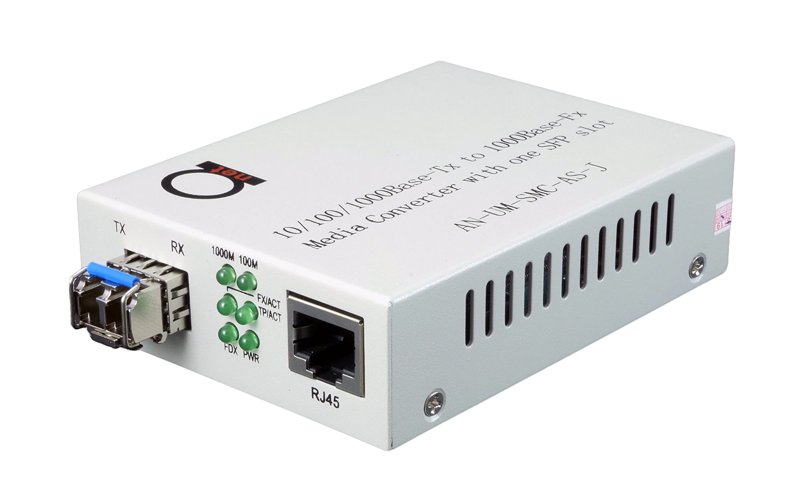 Single Mode LC Gigabit Fiber Media Converter - Includes LC SFP 20 km (12.42 Miles) LC β to UTP Cat5e Cat6 10/100/1000 RJ-45 β Auto Sensing Gigabit or Fast Ethernet Speed - Jumbo Frame - LLF Support