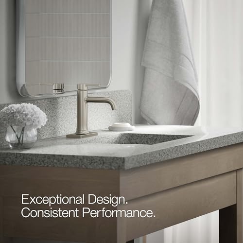Kohler 28126-4N-BN Venza Bathroom Sink Faucet, 0.5 gpm, Vibrant Brushed Nickel