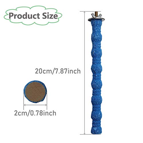 kathson Bird Perch Parrot Stand Cage Accessories Natural Wooden Stick Paw Grinding Rough-surfaced Chew Toy for Cockatiels,Cockatoo,Lorikeet,Conure,Parakeet 3 Pack (Random Color)