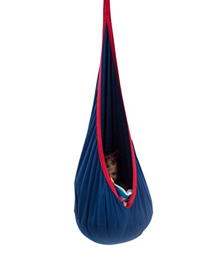 Child Pod Swing - Indoor Sensory Hammock - Including All Hardware Accessories - Includes Removable Cushion