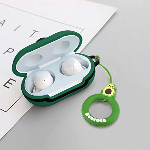 Newseego Compatible with Galaxy Buds（2019） Case, Galaxy Buds+ Plus （2020） Cover Cute 3D Soft Case with Ring Buckle Keychain Galaxy Buds Case-Avocado