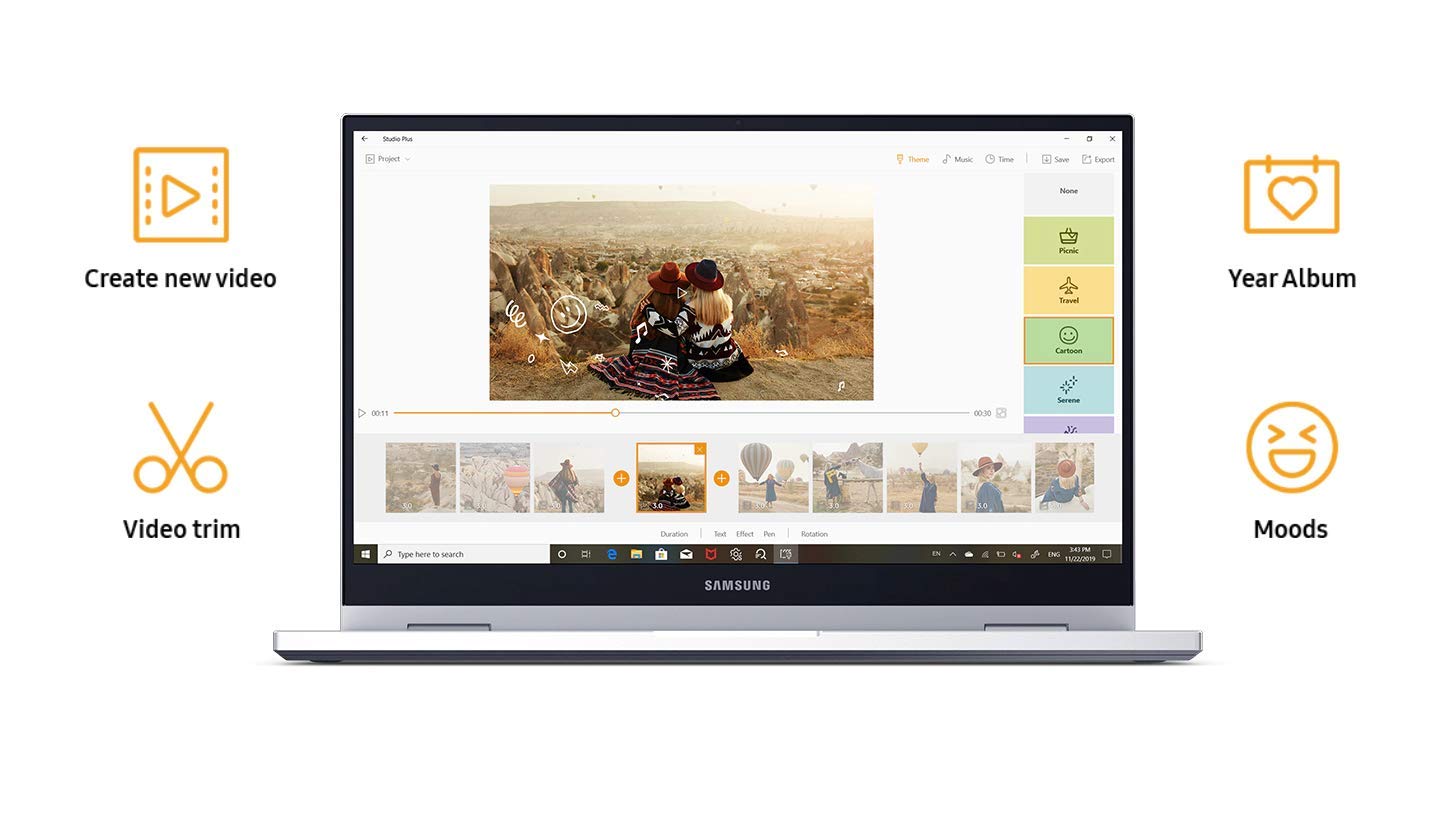 SAMSUNG 2020 Galaxy Book Flex Alpha 13.3" QLED FHD 1080p Multi-Touch 2-in-1 Business Laptop (Intel Quad-Core i5-10210U, 8GB RAM, 512GB SSD) Backlit, Wi-Fi 6, Windows 10 Home + HDMI Cable