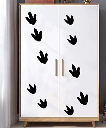 Dinosaur Footprints Stickers 45 pcs Dinosaur Tracks Decals Removable Peel and Stick Wall Stickers Baby Nursery Removable Wall Decor Decals 