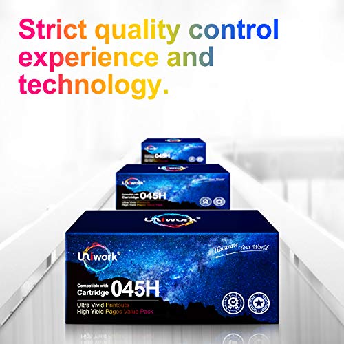 Uniwork Compatible Toner Cartridge Replacement for Canon 045 045H Cartridge 045 CRG-045H for Color imageCLASS MF634Cdw MF632Cdw LBP612Cdw MF632 MF634 Laser Printer Toner Ink, 4 Pack