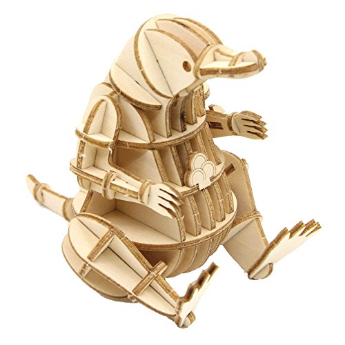 Fantastic Beasts Niffler 3D Wood Puzzle & Model Figure Kit (42 Pcs) - Build & Paint Your Own 3-D Movie Toy, No Glue Required - Harry Potter Gift for Kids & Adults, 8+