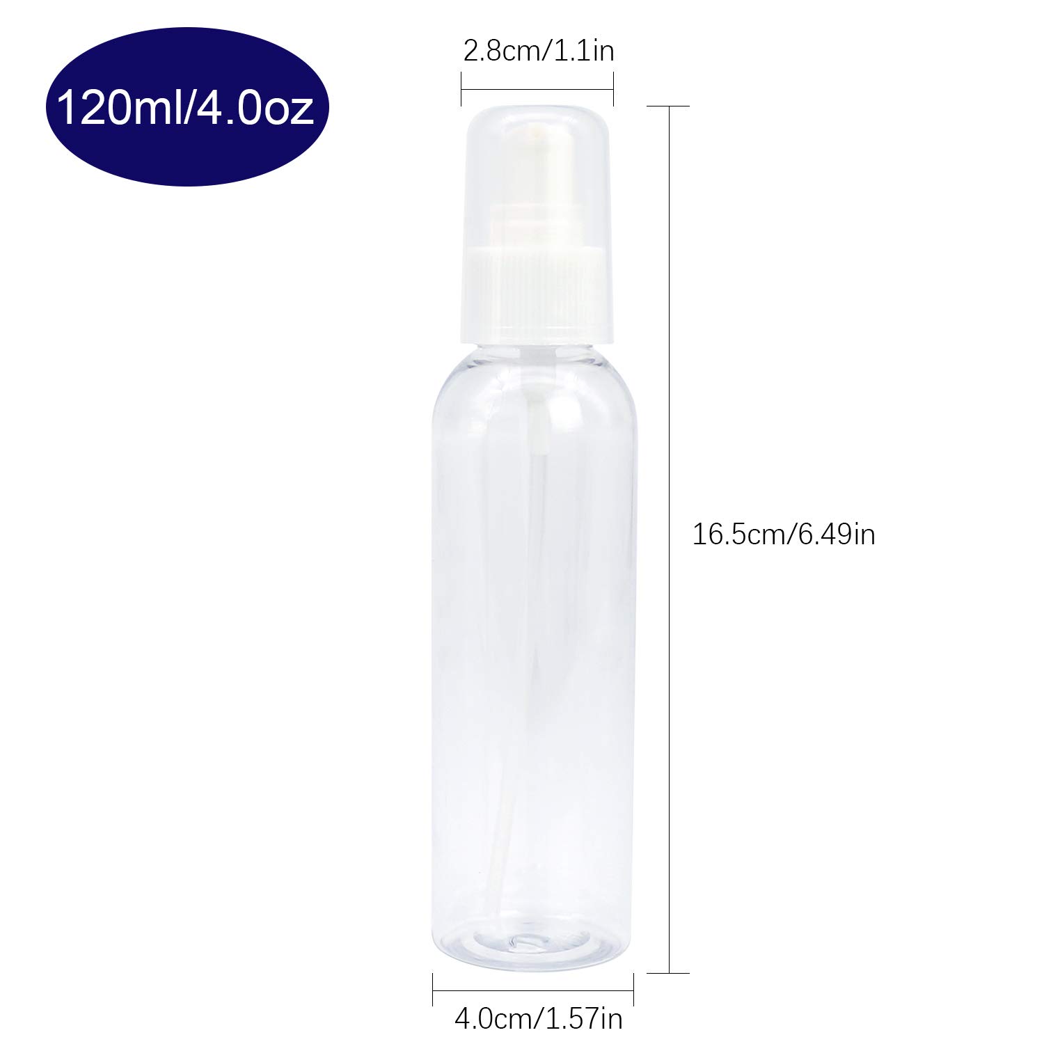 TrendBox 12 Pack Plastic Empty Bottles with Duckbill Pump Cap for Shampoo, Lotions, Liquid Body Soap, Cream (4 oz / 120 ml)