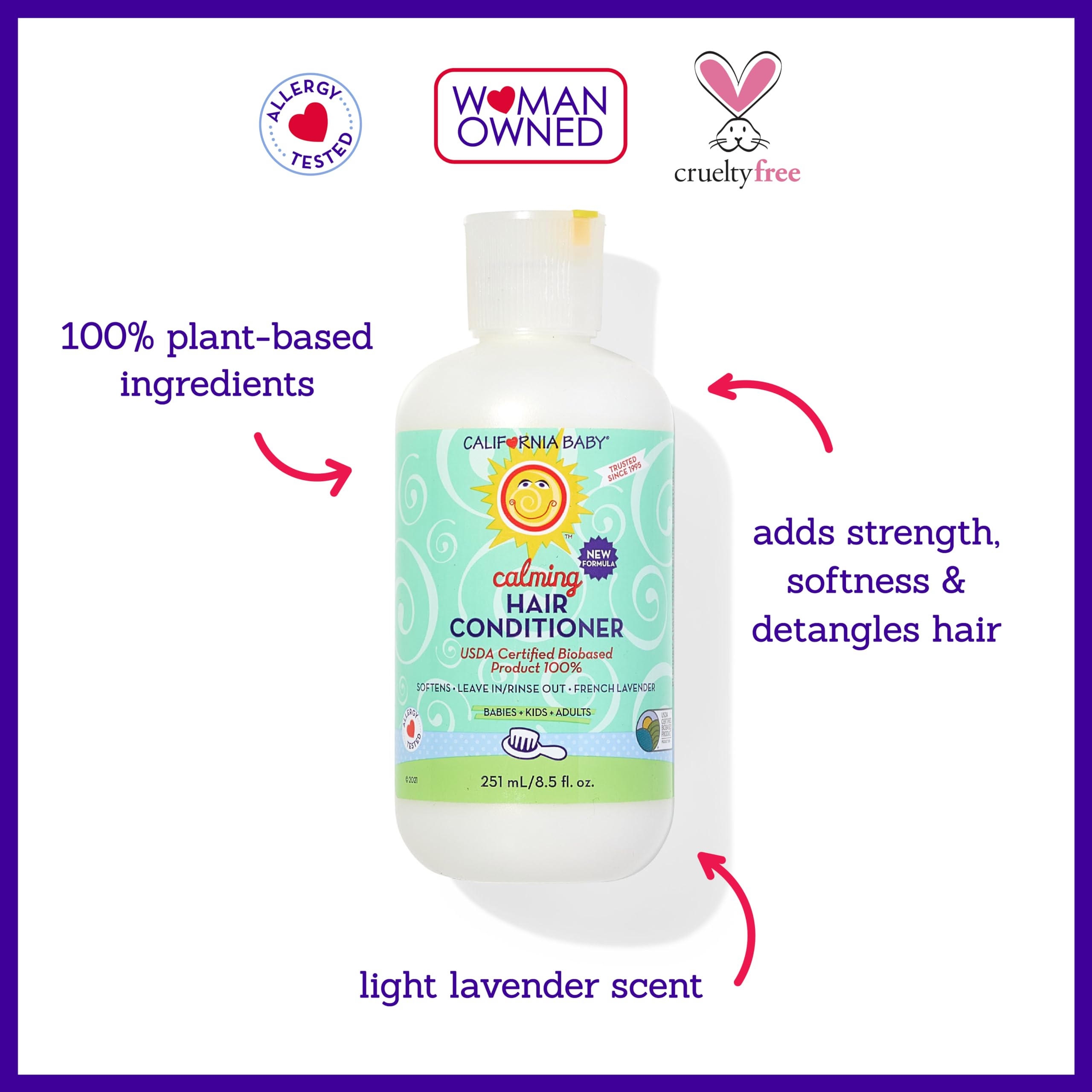 California Baby Calming Hair Conditioner 8.50 Oz