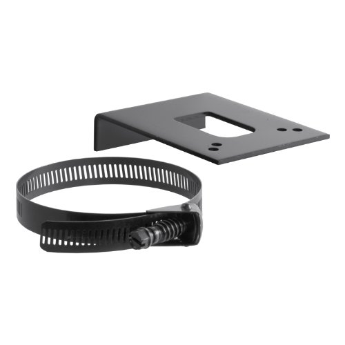 CURT 57204 Vehicle-Side Trailer Wiring Harness Clamp-On Bracket Mount for 4-Way, 5-Way or 6-Way GLOSS BLACK POWDER COAT