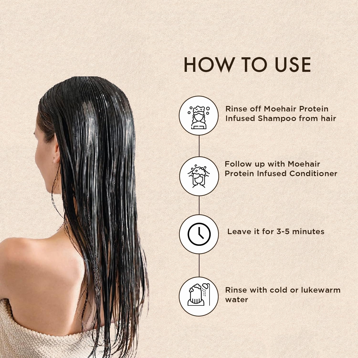 MOEHAIR Protein Infused Hair Conditioner (32 Fl oz) For Chemically Treated, Damaged Dry Hair With Proteins | Smoothens Split Ends | Adds Shine and Luster | Protein Conditioner