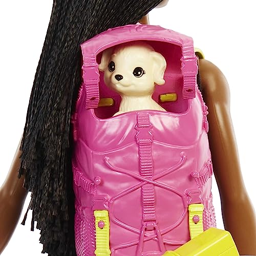 Barbie It Takes Two Doll & Accessories, Brooklyn Camping Playset with Doll, Pet Puppy & 10+ Accessories Including Sleeping Bag