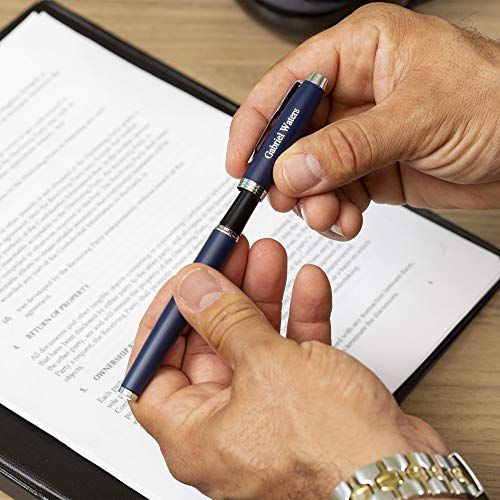 Dayspring Pens Engraved Parker Pen | Personalized PARKER IM Matte Blue Rollerball Gift Pen with Case. Custom Engraved and Shipped in one Business Day Fast.
