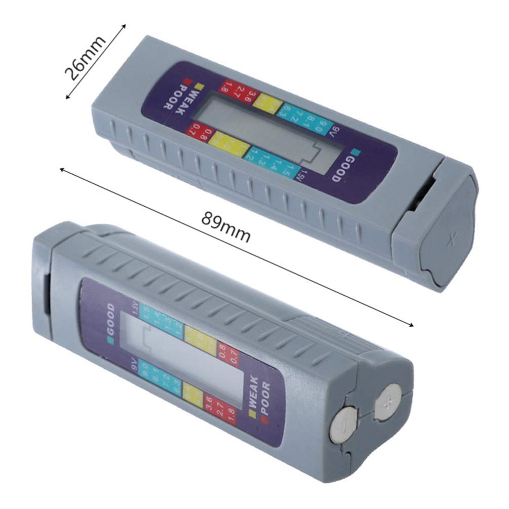 ULTECHNOVO Battery Tester Digital Capacity Tester Checker Measuring Tool for Lithium Battery AA/AAA/1.5V 9V Power Supply Tester Measuring Instrument Tools