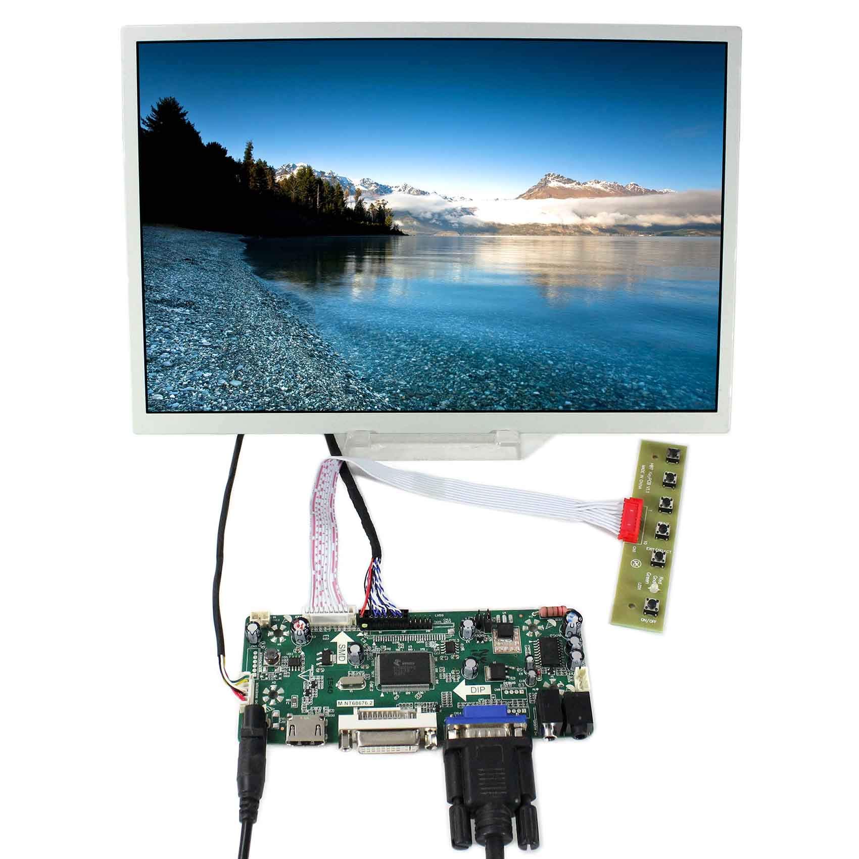 VSDISPLAY 12.1" 12.1 Inch 1280X800 LCD Screen LQ121K1LG52 with HD-MI DVI VGA Audio LCD Controller Board M.NT68676