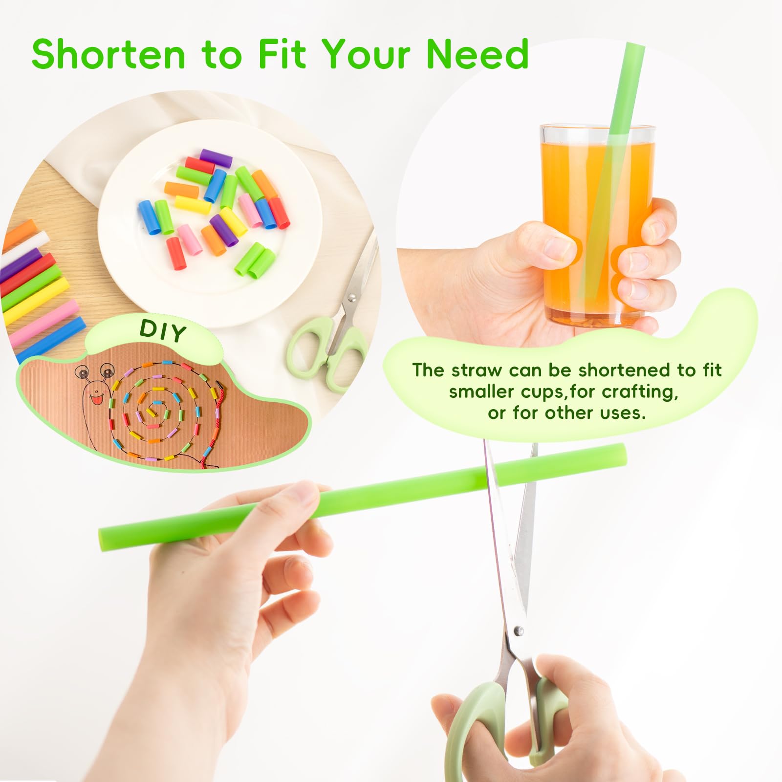 320 PCS Jumbo Smoothie Straws, Individually Wrapped, Disposable Plastic Babo Straws, Large Wide-mouthed Milkshake straws, Drinking Straws, Colorful PP Straws (0.4''Diameter x 8.5" Long)