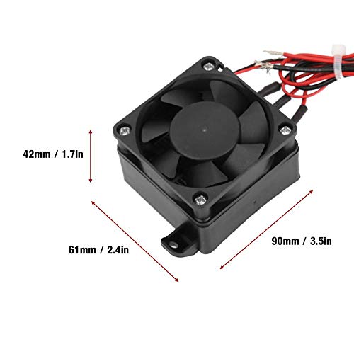 Walfront PTC Car Fan Air Heater 12V/250W Thermistor Element Heating Mini Air Heated Constant Temperature with Fan Interior Heating(12V/250W)
