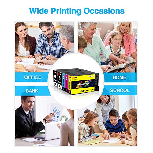 ONEINK Compatible Replacement for Canon Maxify 1200 XL Ink Cartridges, Used for Canon Maxify MB2320 MB2020 MB2720 MB2120 MB2050 MB2350 Printer (2 Black/1 Cyan/1 Magenta/1 Yellow, 5 Packs)