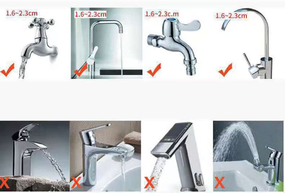 4every 360°Rotating Faucet Nozzle Water Filter 3PCS Filter Sprayer Faucet Water Saving Device Pressurized Shower Faucet Accessories Household Kitchen Faucet Filter Silicone Mouth Long Service Life
