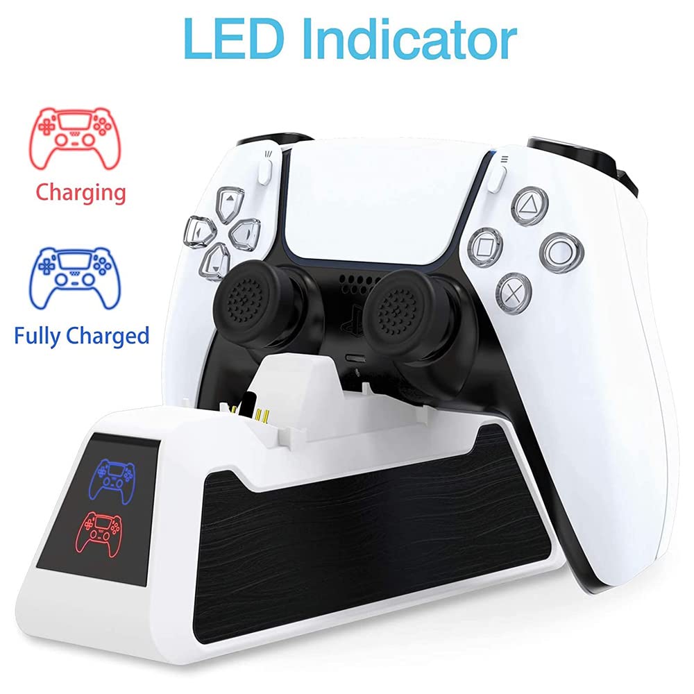 axGear PS5 Controller Charger for Playstation 5 DualSense Fast Charging