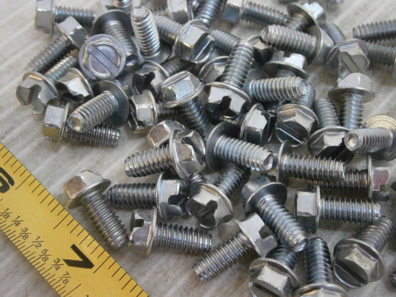 Mach Screws 12/24 x 1/2 Slot Hex Washer Head Steel Zinc lot of 50#485 Screw Assortment Kit Set