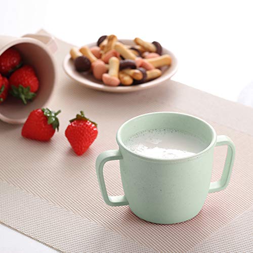 Golandstar Small Size Bamboo Fiber 230ml Adult Children Cups Mugs 4pcs Set Unbreakable Tumbler Mug Cup for Water, Milk, Juice, Tea