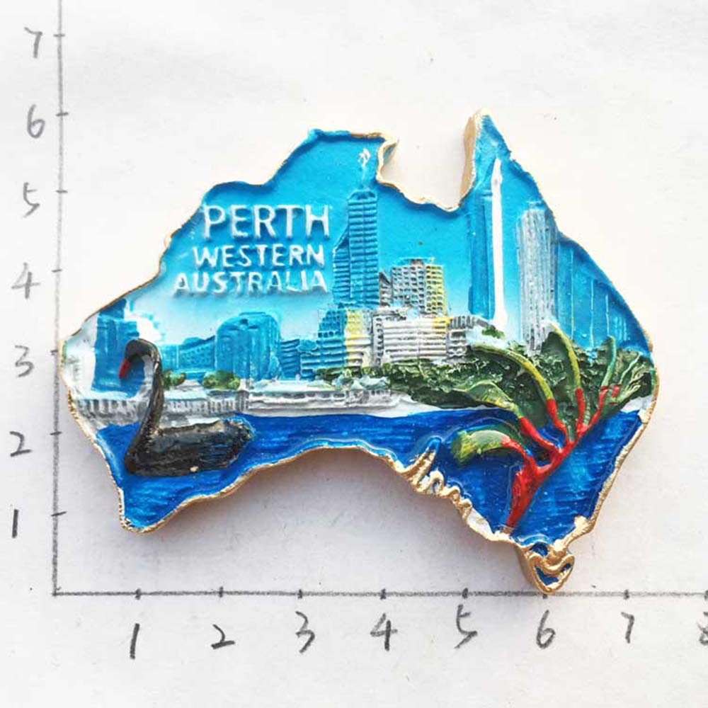3D Perth Australia Refrigerator Magnet Travel Sticker Souvenirs Home & Kitchen Decoration Australia Fridge Magnet from China
