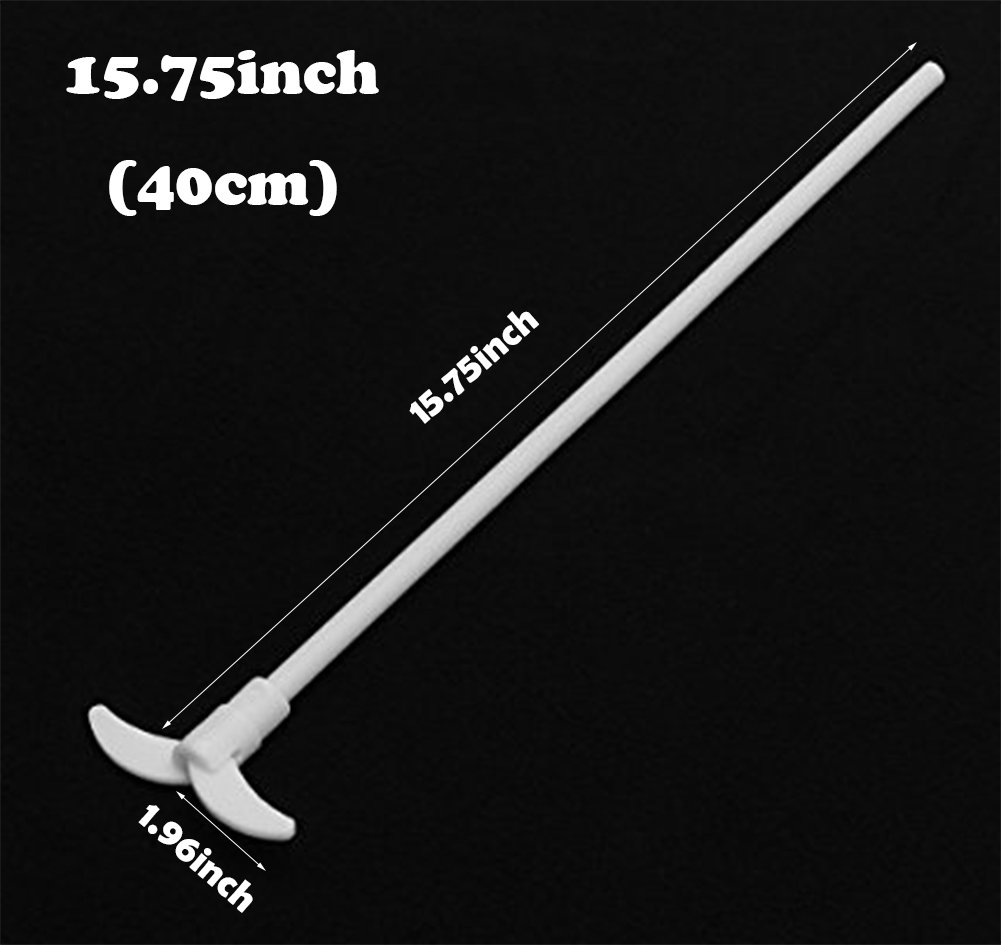 PTFE Electric Stirring Rod Overhead Stirrer Mixer Shaft Anchor Paddle for Flask in Lab (400MM)