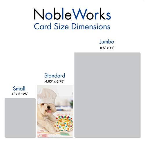 NobleWorks - 1 Cute Birthday Card with Envelope - Funny Wild Animals and Pets, Birthday Greeting - Dog Chef C3200BDG