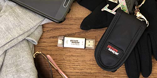 Picture Keeper USB Flash Drive Key Chain Holder with Anti-shock and Water-Resistant Material, 2-Drive Capacity, Easy Clip Key Chain (Black)