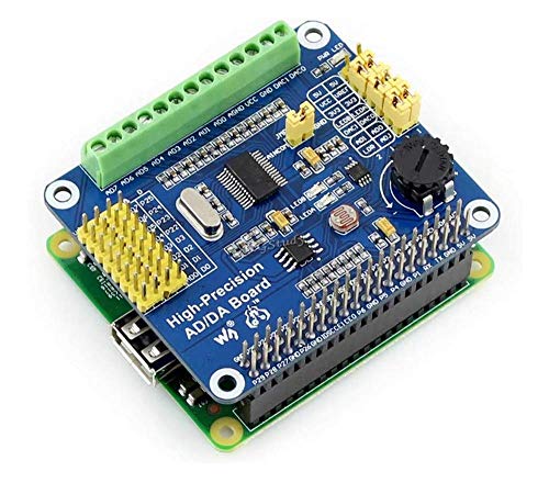 XYGStudy for Raspberry Pi 4B/3B+/3B/2B/B+/A+ Jetson Nano High-Precision AD/DA Expansion Board Sheild Onboard ADS1256 DAC8552 ADC DAC Jumper