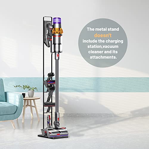 Foho Vacuum Stand for Dyson V15 V11 V10 V8 V7 V6,Stable Metal Storage Bracket Stand Holder for Dyson Handheld DC30 DC31 DC34 DC35 DC58 DC59 DC62 Cordless Vacuum Cleaners & Accessories & Attachments