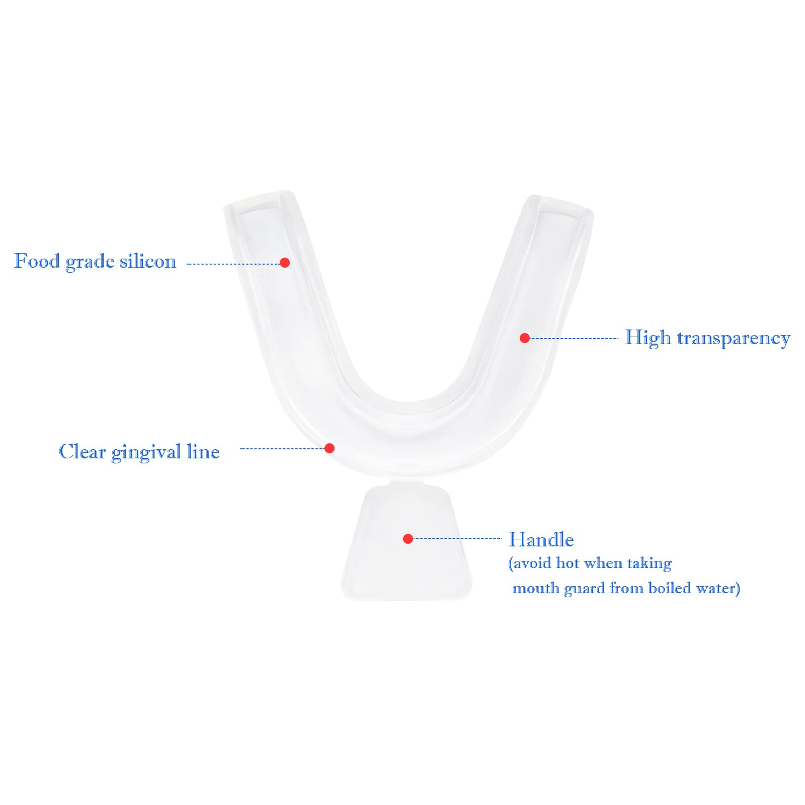 4pcs/Set Thermoform Moldable Dental Mouth Guard Teeth Protector, Whitening Kits Teeth Trays Dental Braces, Whitener Mouth Guard Oral Care Hygiene Bleaching Tooth Tool