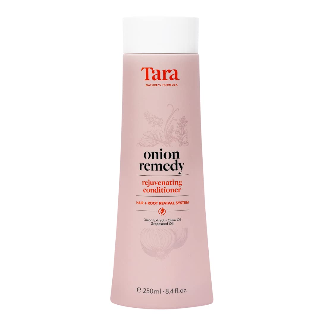 Tara Onion Remedy Rejuvenating Conditioner. Cruelty-Free: Thicken, Strengthen, and Lengthen with hydrolyzed keratin and collagen. Free from Parabens, Sulfates and Mineral Oils (8.4 Fl Oz)