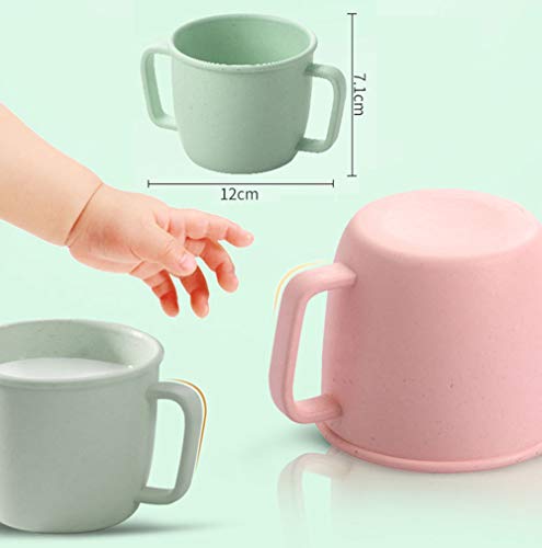 Golandstar Small Size Bamboo Fiber 230ml Adult Children Cups Mugs 4pcs Set Unbreakable Tumbler Mug Cup for Water, Milk, Juice, Tea