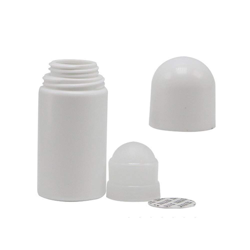 lasenersm 6 Pieces 1.69oz /50ml Empty Refillable Roll On Bottles Plastic Roller Bottle Plastic Rollerball Bottles Reusable Leak-Proof DIY Deodorant Containers for Essential Oil Perfumes Balms