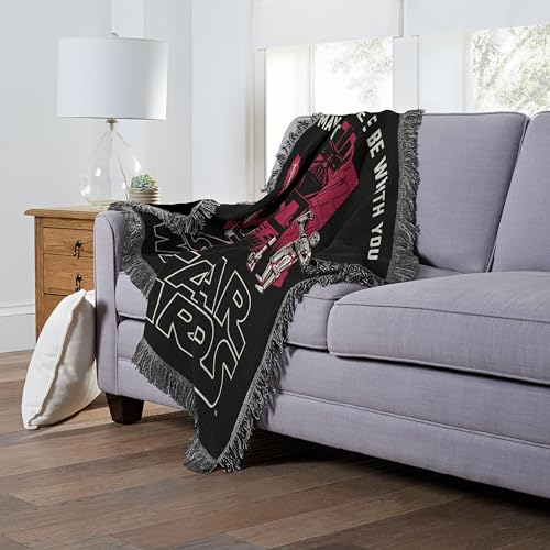 Northwest Star Wars - Book of Boba Fett Woven Jacquard Throw Blanket, 46" x 60", Be The Force