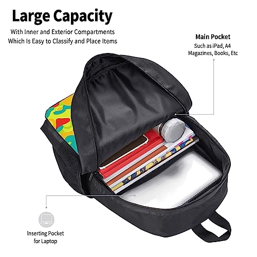 AIRPO Casual Camo Shark Backpacks Camouflage Large Capacity Laptop Daypack Lightweight Multiple Backpack Travel Shoulders Bag For Women Men