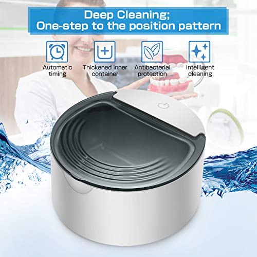 Ultrasonic Denture Cleaner, BlumWay Profession Retainer/Aligner/Mouth Guard Cleaner Machine, SUS304 Material 5 Minute Quick Cleaning