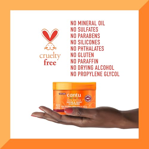 Cantu Define & Shine Custard with Shea Butter for Natural Hair, 12 oz (Packaging May Vary)
