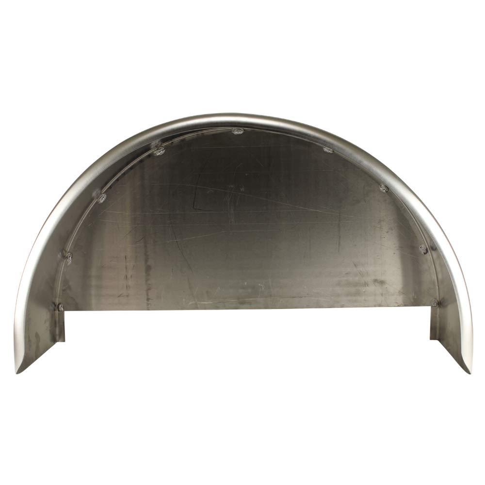 32x10 3/4 Single Axle Aluminum Trailer Fender w/ Back Plate Welded In (Two Pack)