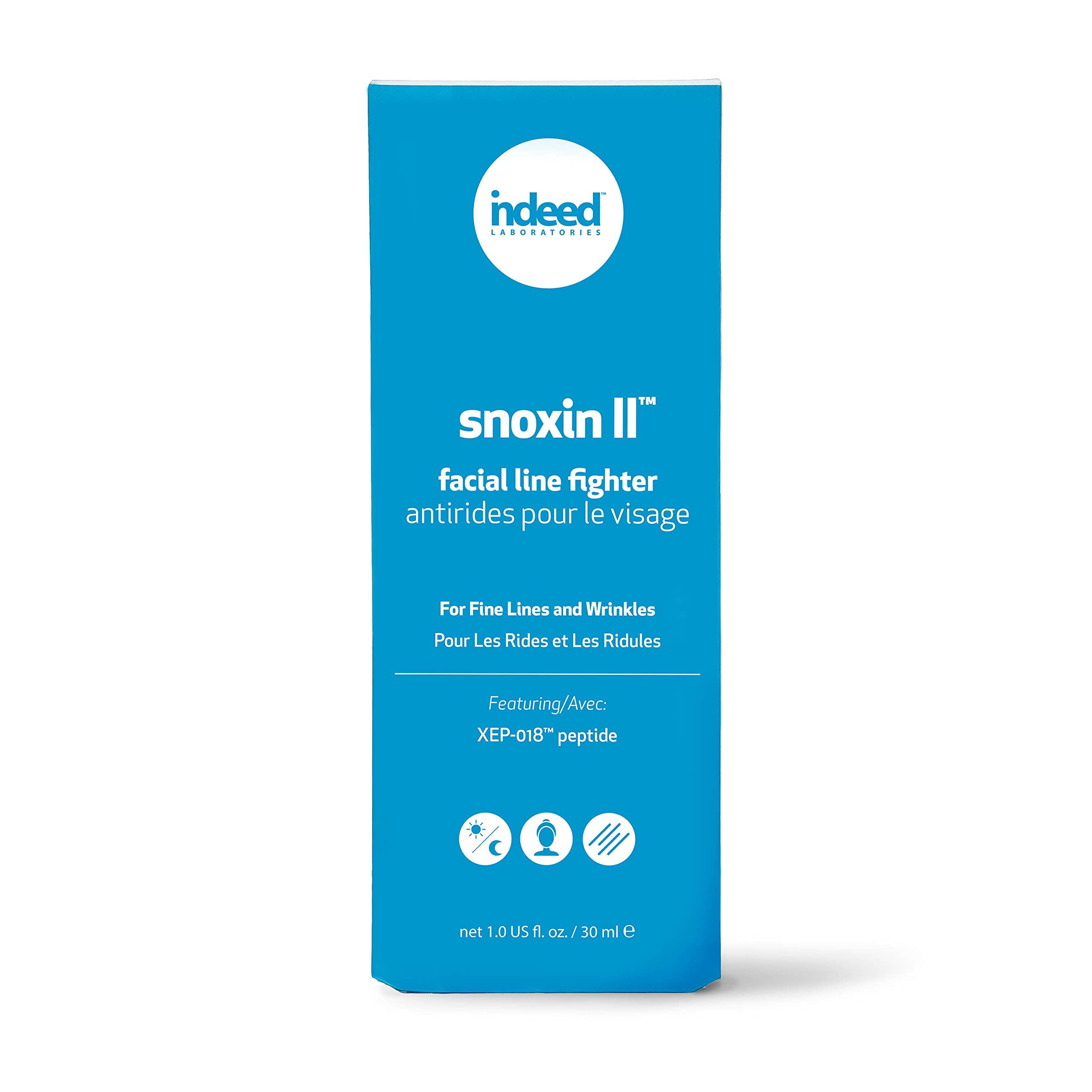 INDEED LABS Snoxin II: Clinically proven serum with Biomimetic peptide that relaxes facial muscles to soften lines and wrinkles. 30ml.