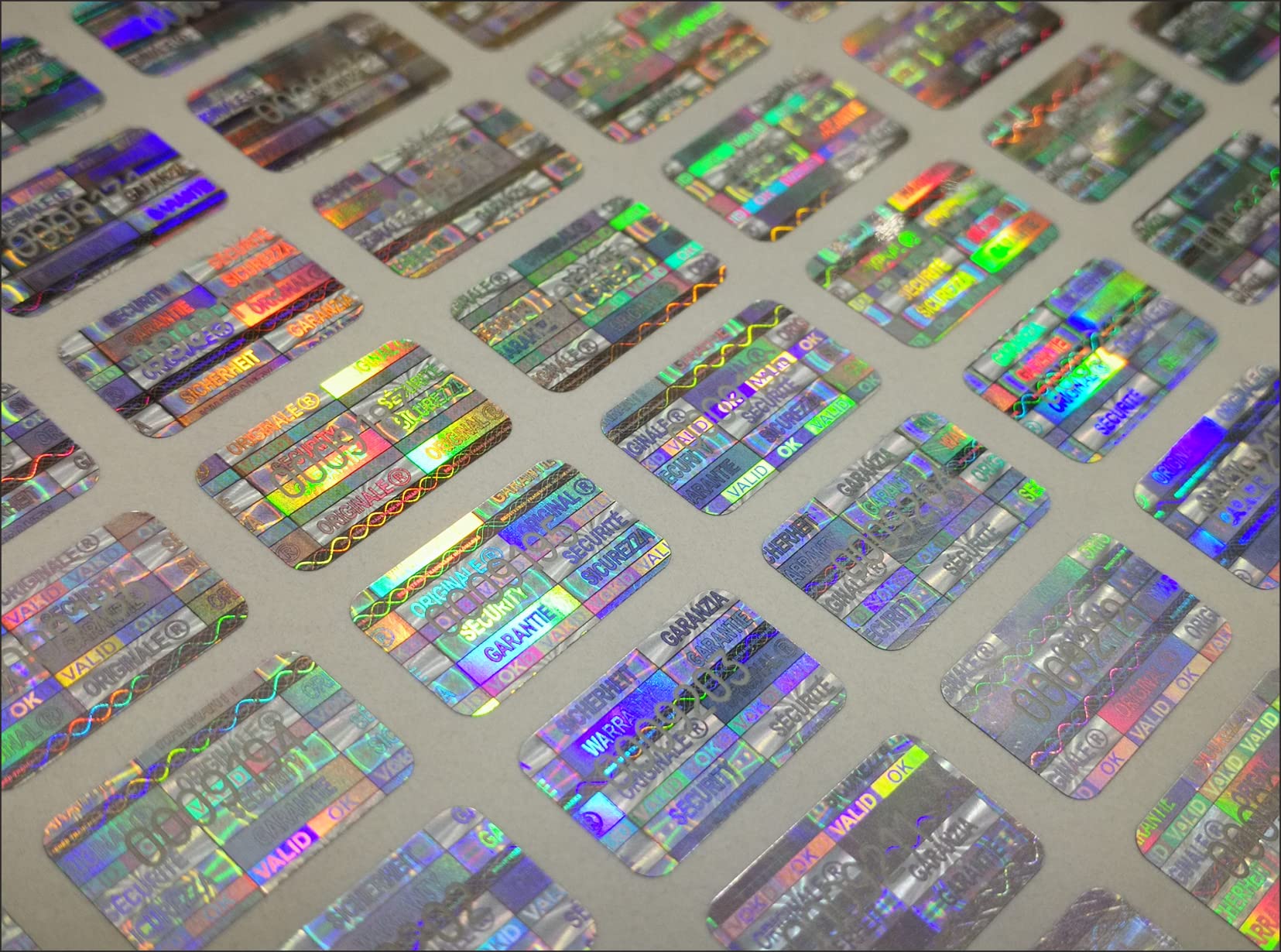 Holomarks 200 pcs Hologram Labels with Serial Numbers, Warranty Stickers Seals .63 x .39 inch
