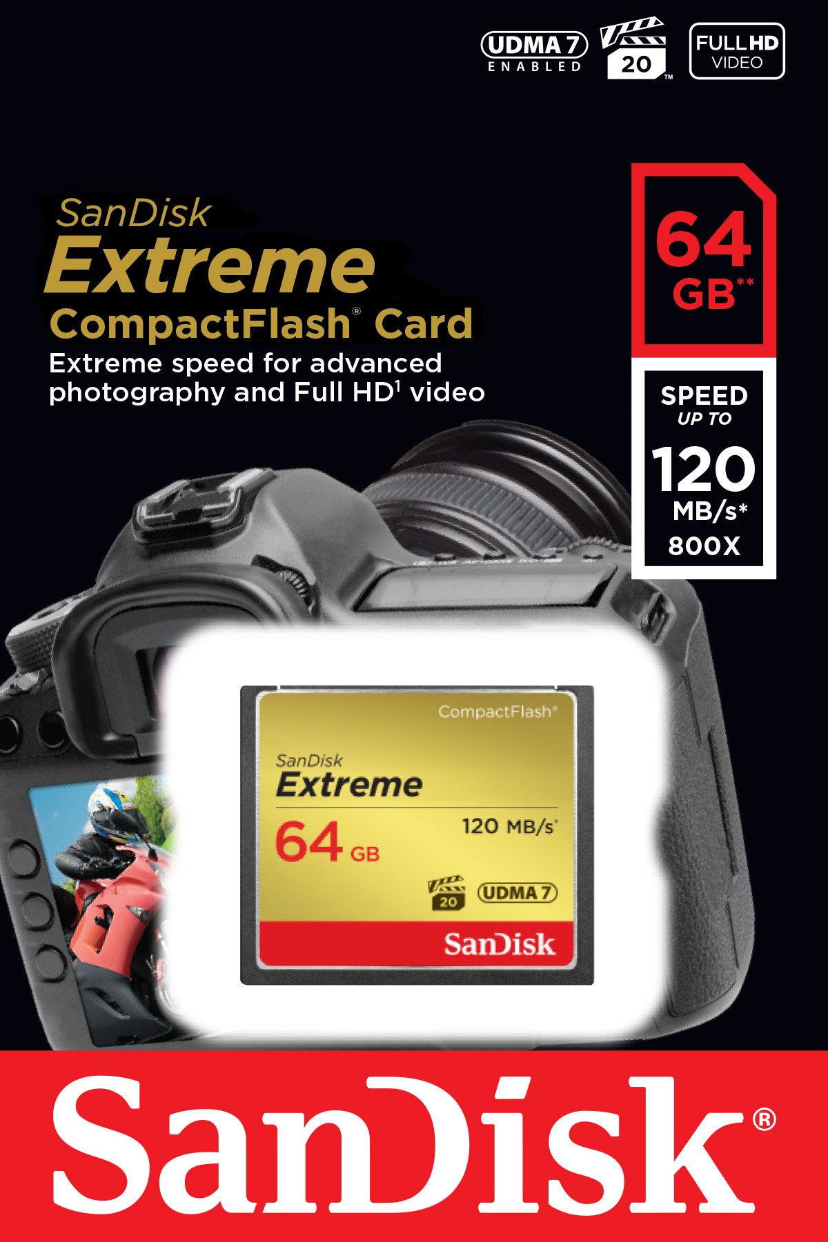 B00EZE6V50 SanDisk Extreme 64GB Compact Flash Memory Card