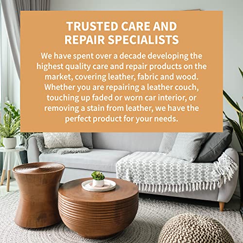 Furniture Clinic Leather Complete Restoration Kit | Includes Leather Recoloring Balm, Leather Cleaner, Protection Cream, Sponge & Cloth | Restores & Repairs (Dark Brown)