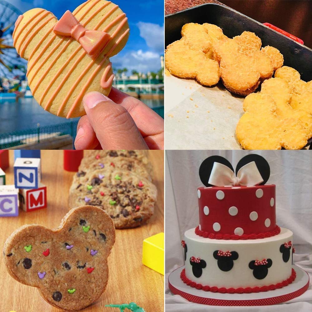 6pcs Mouse Cookie Cutter Set, Fun Sandwich Biscuit Cutter for Kids, Food Grade Stainless Steel Sandwich Cookie Cutters for Kids Baking